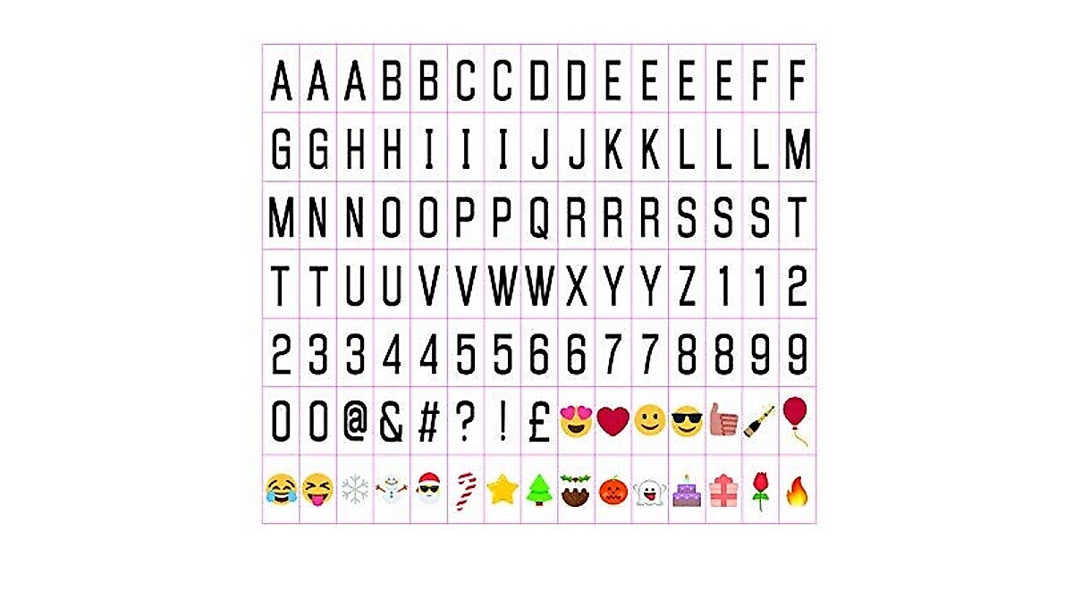 Cinematic Light Box Sign - Personalize with 105 Emojis