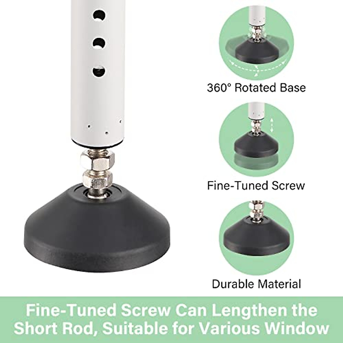 YeYeBest Sliding Door Security Bar & Door/Window Lock Security Door 2 Pack Stop Home Security Bar 28-45Inch Door Jam Adjustable from Inside for Apartment Bedroom Bottom of Door Heavy Duty Interior