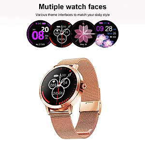 Smart Watch for Women, RAIMI Fashion Fitness Watch with Heart Rate Blood Pressure Sleep Tracker Pedometer Multiple Sport Modes, Waterproof, Sport SmartWatch Sync with Google Fit, iOS & Android App