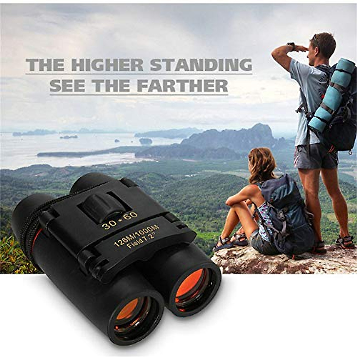 SPELL Compact Folding Binoculars, Telescope with Waterproof for Adults/Kids/Outdoorbirding/Travelling/Sightseeing/Hunting/Birdwatching