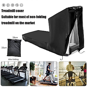 Treadmill Cover, Non-Folding Running Machine Protective Cover, Waterproof Dustproof Treadmill Covers with Zipper for Home Gym Indoor Outdoor(66”L x 30”W x 55”H)