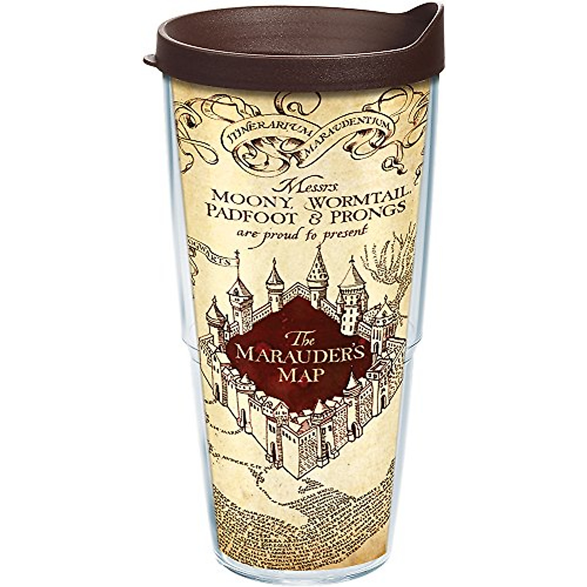 Tervis Harry Potter The Marauder's Map Made in USA Double Walled Insulated Tumbler Travel Cup Keeps Drinks Cold & Hot, 24oz, Classic