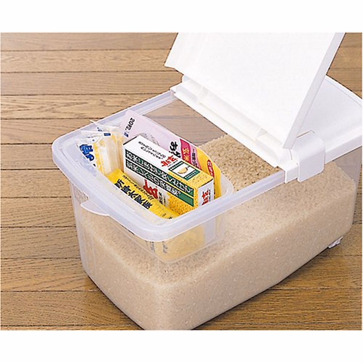 JapanBargain, Japanese Plastic Kome Bitsu Raw Rice Food Storage Container (11 LBS)