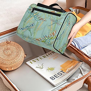 XMNYGJ Dragonfly Paint Hanging Toiletry Bag for Men Women Travel Cosmetic Makeup Organizer Bag Water Resistant Large Portable Wash Case for Accessories, Toiletries, Cosmetics