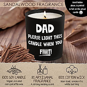 Funny Birthday Gifts for Dad - Dad Gifts from Daughter & Son - Cool Gifts for Dad, Papa on Birthday Anniversary, Fathers Day - Sandalwood Scented Candle 10oz