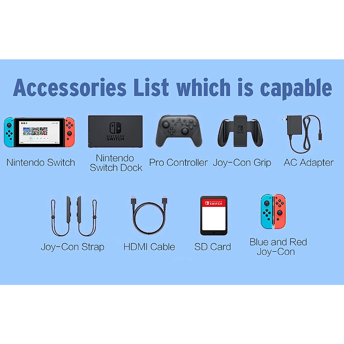 Ravol Carrying Case for Nintendo Switch, Portable Storage Bag for Nintendo Switch Organization - Blue/Red