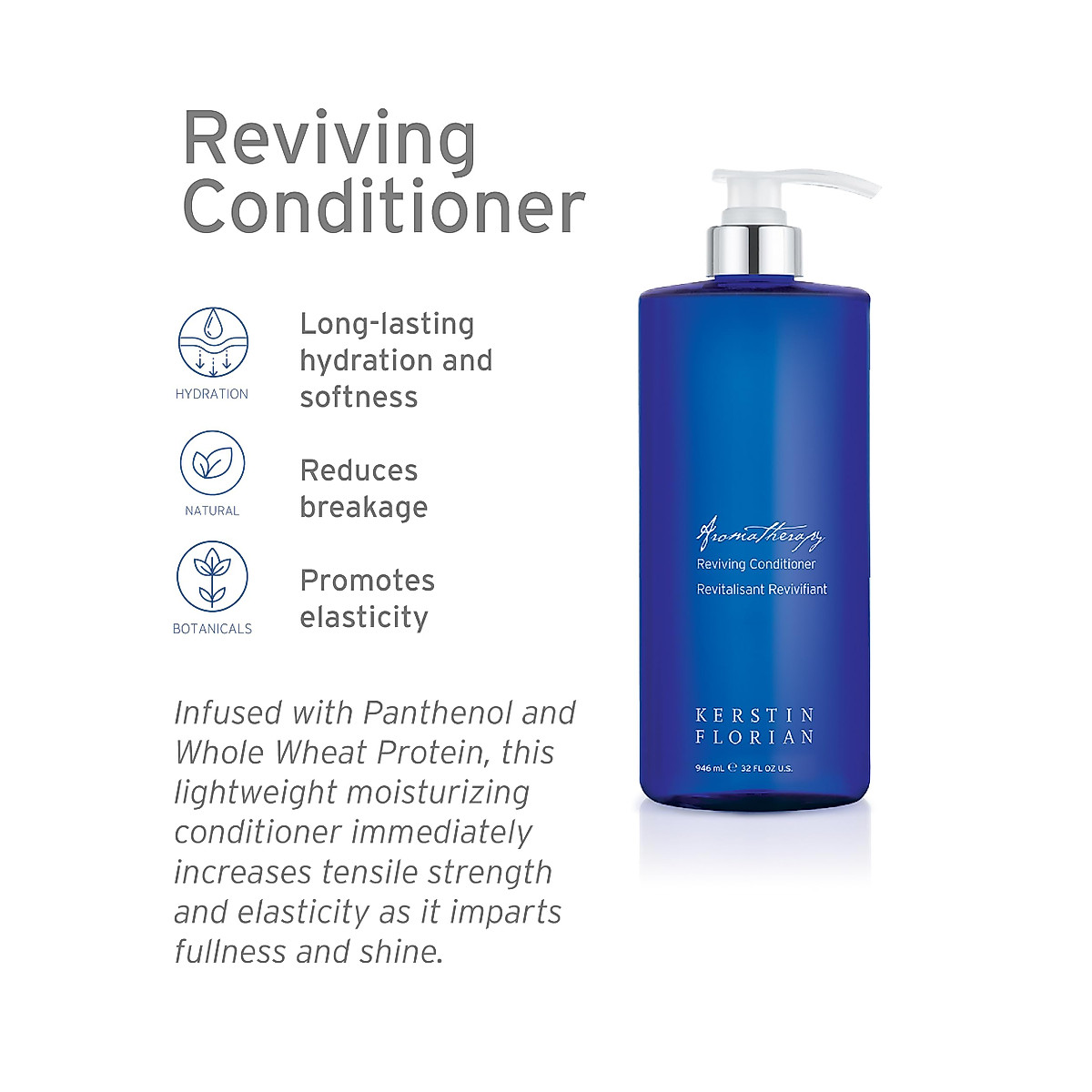 Kerstin Florian Reviving Conditioner | Lightweight Moisturizing Treatment for All Hair Types (13.5 fl oz)