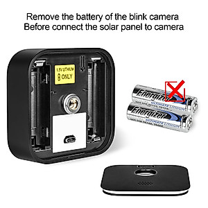 Solar Panel for Blink Camera Outdoor,3W Solar Panel Compatible with Blink XT/XT2 & Outdoor Camera&SimpliSafe Camera,Waterproof Solar Charger for Blink Camera with Rubber Plug(3W-1Pack)