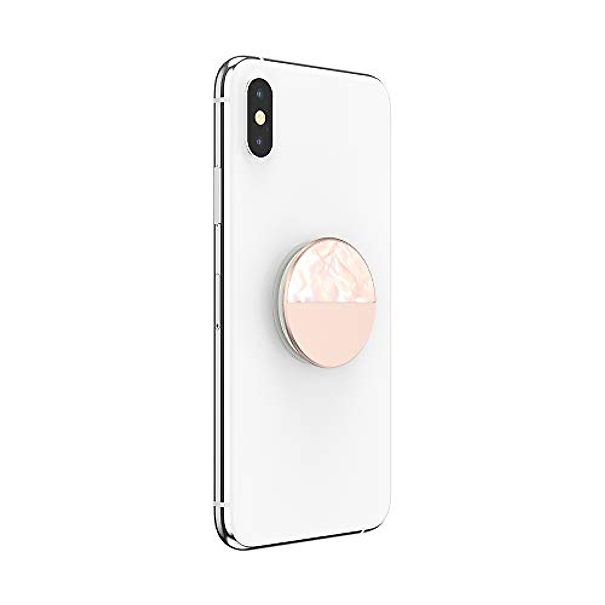 PopSockets PopGrip - Expanding Stand and Grip with a Swappable Top for Smartphones and Tablets - Glam Inlay Acetate Aquamarine Rose Gold