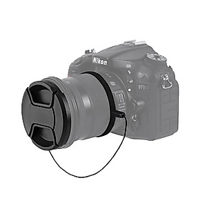 ZZJMCH 2 Pack 52mm Center Pinch Front Lens Cap Compatible with Nikon DSLR Camera with 18-55mm or 55-200mm Lens, D3200 D3100 D3000 D5200 D5100 D5000 D90 D80 D60 D40 (52mm)