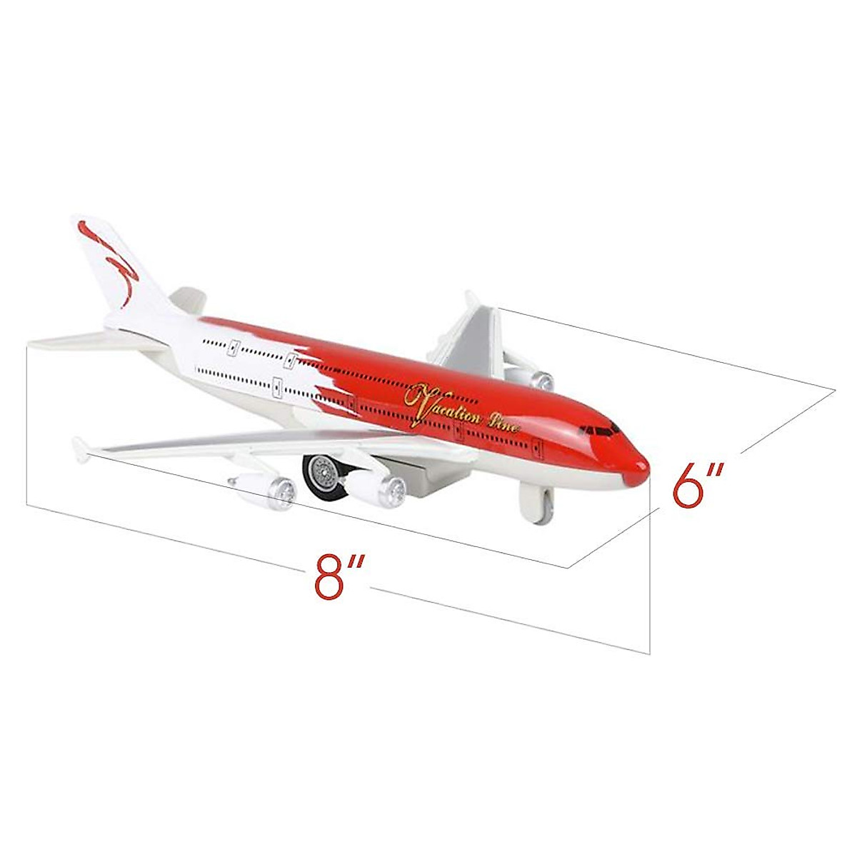 ArtCreativity Diecast Pullback Super Jumbo Airplanes with 3D Anatomy View, Set of 2, Diecast Metal Cargo & Passenger Airplane Toys for Kids, Aviation Themed Party Decorations, Best Birthday Gift