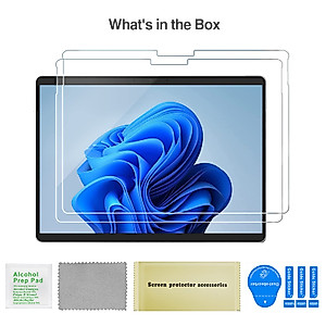 ProCase 2 Pack Surface Pro 9 2022 / Surface Pro 8 2021 / Surface Pro X (2021&2019) 13 inch Screen Protector, 9H Ultra Thin Tempered Glass Screen Film Guard for 13" Microsoft Surface Pro 9 8 X