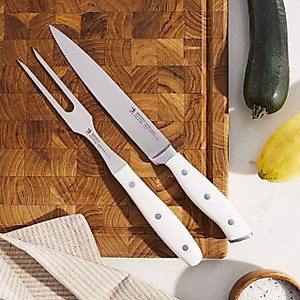 HENCKELS Forged Accent Razor-Sharp 2-pc Carving Knife Set, White Handle, German Engineered Informed by 100+ Years of Mastery