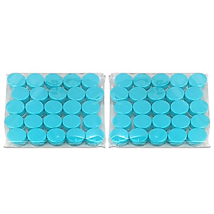 Beauticom (200 Pieces Jars + Lid) 3G/3ML Round Clear Jars with TEAL Sky Blue Screw Cap Lids for Scrubs, Oils, Toner, Salves, Creams, Lotions, Makeup Samples, Lip Balms - BPA Free