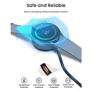 Sinoacc Charger for Samsung Galaxy Watch 7/6/6 Classic/5/5 Pro/4/4 Classic/3/Active 2/Active 1/Ultra/Fe Galaxy Watch Charger 3.3Ft USB Magnetic Wireless Charging Cable Cord for Samsung Galaxy Watch