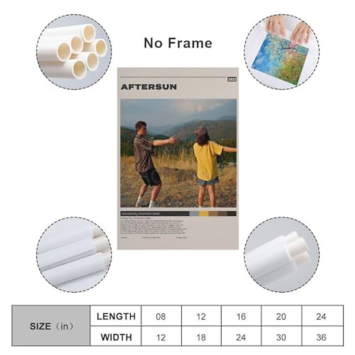 Aftersun Movie Poster Minimalist Film Posters (4) Canvas Painting Wall Art Poster for Bedroom Living Room Decor 08x12inch(20x30cm) Unframe-style