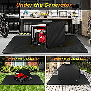 Super Extra Large 90x48 inch Under Grill Mat for Outdoor Grill, Charcoal, Flat Top, Smoker, Deck Patio Protection Mats, Indoor Fireplace Mats, Fire Pit Mat, Both Sides Fireproof Waterproof Pad