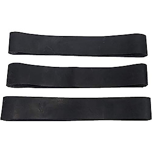 LINE2design Firefighter Helmet Bands - Heavy Duty Rubber Helmet Band Fits For Modern & Traditional Style Fire Helmets Pack of 3 - Black - Made in USA