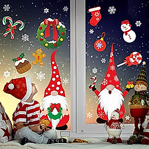 Funnlot Christmas Window Clings Christmas Window Clings 316PCS Christmas Window Stickers Christmas Window Decals 8 Sheets Christmas Window Decorations Window Clings for Glass Windows