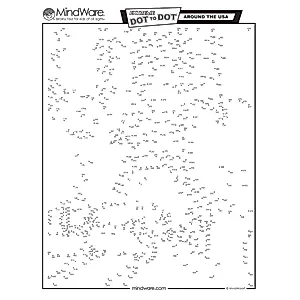 MindWare Extreme Dot to Dot Coloring Books Set of 2 - Includes Around The USA and Around The World Connect The Dots Books - Puzzles with 300 to 1400 Dots - Dot to Dot Books for Kids & Adults