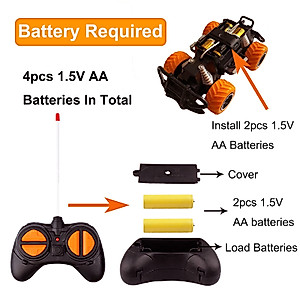 SKABENLAM Remote Control Car for Boys 3-5,Dinosaur Toy Cars for Kids 3-6,Toys for 3 4 5 6 Year Old Boys,Mini RC Race Car,Monster Trucks for Boys,Toddler Gifts for Boys Age 3 4 5 6 (Orange)