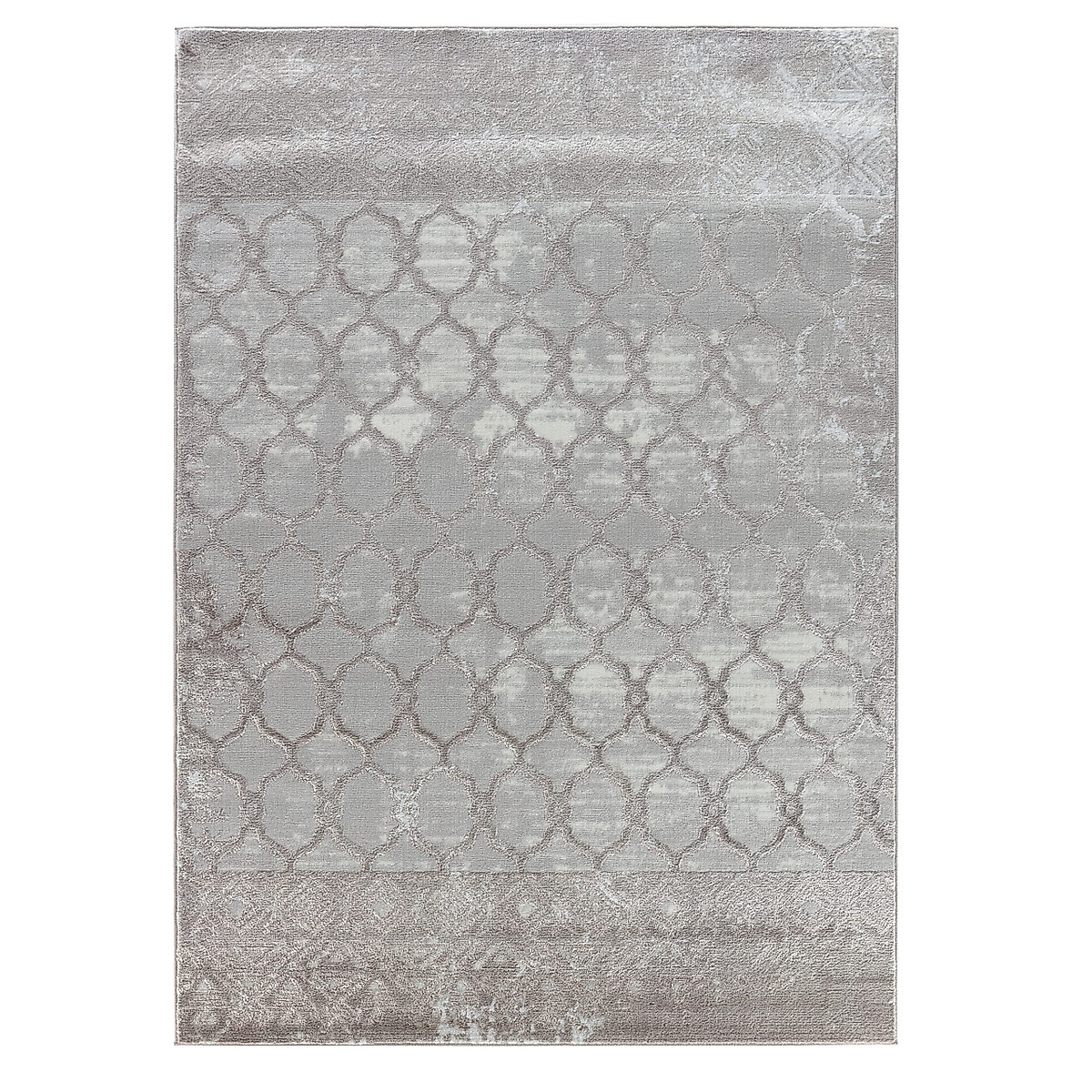 GLORY RUGS Modern Abstract Trellis Area Rug 5x7 Rugs Cream Beige for Home Office Bedroom and Living Room