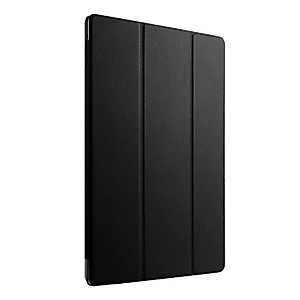 for Microsoft Surface 3 1645 1657 10.8 inch Tablet PC Smart Cover, Ultra Slim Folio Stand with Sleep/Wake Up Function Leather Case for Surface3 10.8" (1-Black)
