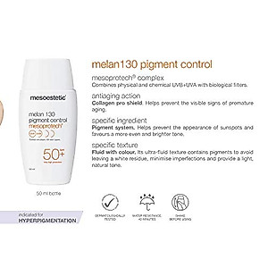 Mesoestetic Mesoprotech Melan Cream SPF 130+ Pigment Control-Protects Skin against UVB, UVA, HEV, IR-Facial Sunblock