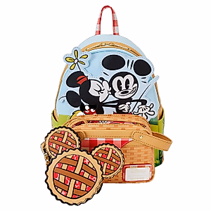 Loungefly Disney Mickey and Friends Picnic Basket Mini Backpack with Coin Bag