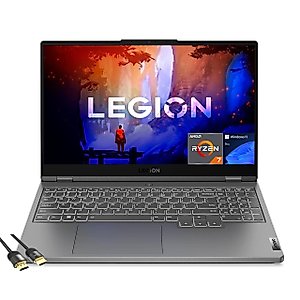 Lenovo Legion 5 Gaming Laptop, 15.6" WQHD IPS 165Hz, AMD Ryzen 7 7735H Up to 4.75GHz, GeForce RTX 4060, 64GB DDR5, 2TB NVMe SSD, Backlit Keyboard, Webcam, Wi-Fi 6, RJ-45, Type-C, PDG HDMI, Win 11 Pro