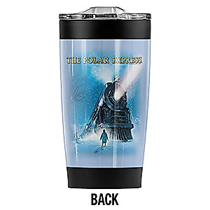 Logovision The Polar Express Train Stainless Steel Tumbler 20 oz Coffee Travel Mug/Cup, Vacuum Insulated & Double Wall with Leakproof Sliding Lid | Great for Hot Drinks and Cold Beverages