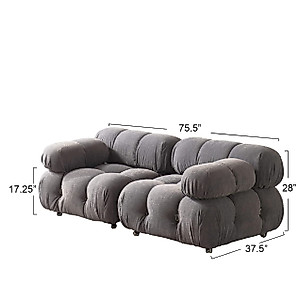 Creative Co-Op Mimosa Modular Bread Loveseat Sofas