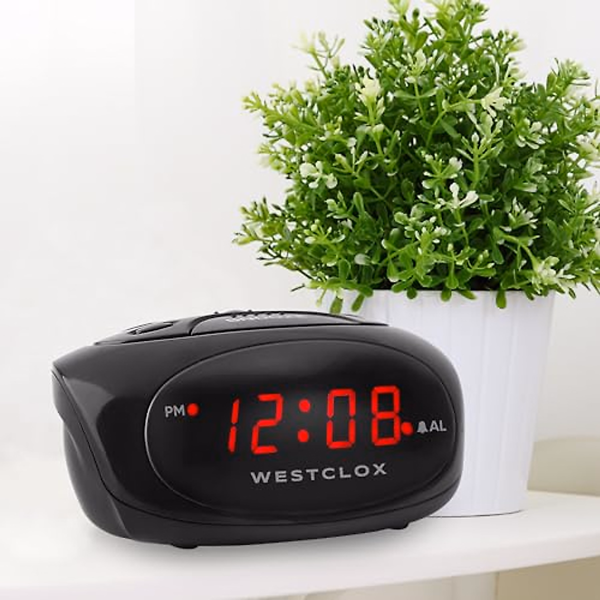 Westclox (Black) Super-Loud LED Electric Alarm Clock, Standard