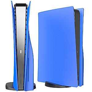 IQIKU PS5 Plates for Disc Edition, PS5 Cover, Hard Shock Resistant PS5 Shell (Blue)