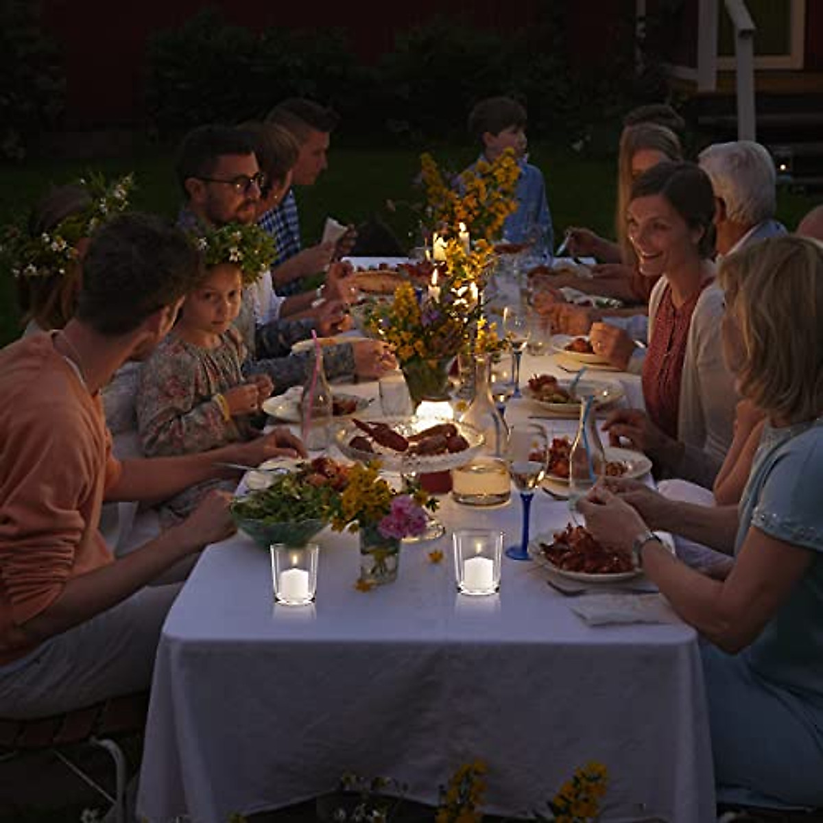 Amusaer White Votive Candles, 20 Packs Unscented Wax Candles for Wedding, Party & Home (15 Hour), 1.5''D x 2.25''H