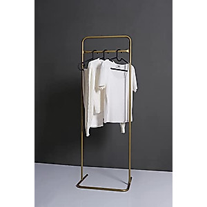 Lofty Garment Rack,Clothing Racks For Hanging Clothes,Metal Strong Heavy Duty Hanging Clothes Rack for Small Spaces and Rooms,Metal Garment racks ,Pipe Clothing Rack,Portable Clothes Rail,Gold