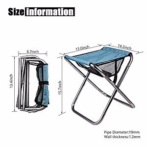 LYHLYA Camping Stool, Portable Folding Stool Large Size Camping Stool for Adults Supports up to 240 lbs
