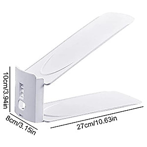 Shoe Slots Organizer | Adjustable Shoe Space Saving Storage Rack Holder | Double Deck Shoe Rack Holder for Shoes Storage Closet Organization, Home Decor Suyam