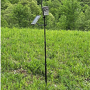 TACTACAM Reveal Adjustable Camera Stake with Solar Panel Mount - Fits All Trail Cameras and Cellular Cameras with 1/4" 20 mounts