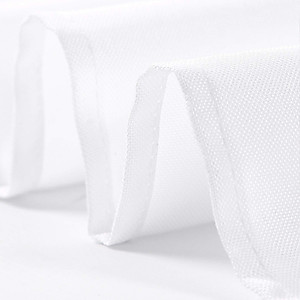 Ascoza 2pack 60x102 Inch White Rectangular Tablecloth 6 Feet Table Cloth in Polyester Fabric for Wedding/Banquet/Restaurant/Parties