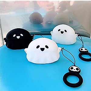Airpods Pro Case, 3D Cute Cartoon Ghost Compatible with Apple Airpods 3&Pro, Airpods Pro Accessories Shockproof Protective Silicone Cover and Skin for Apple Airpods Pro Charging Case (Luminous Ghost)