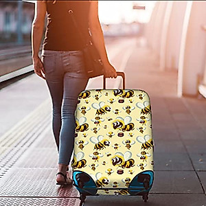 YangXiH Luggage Cover cute bumble bee pattern Suitcase Covers Elastic Dustproof Protector For 18-32 Inch Luggage Washable And Decorative Travel Bag Cases(M)