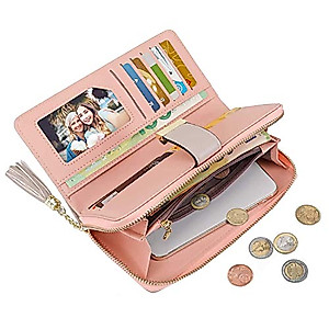 RFID Wallets for Women with Multiple Card Slots and Cellphone Compartment