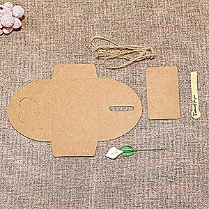 JOHOUSE Holiday Cards Dried Flowers Greeting Cards, 50PCS Handmade Vintage Kraft Blank Note Card Thank Notes, Mothers Day Cards Bulk, Happy Spring Cards