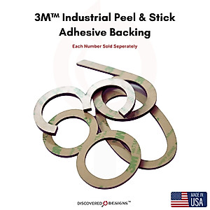 Discovered Designs - Premium Individual 3D Acrylic Mailbox Number – Self Stick – Long Lasting – Weatherproof – Made in USA (White 4 inch, Number 9)