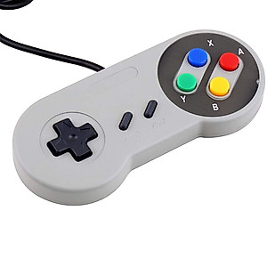 2 Packs Replacement Controller Gamepad for SNES, Game Controller Compatible with Original Super Nintendo Game Entertainment System