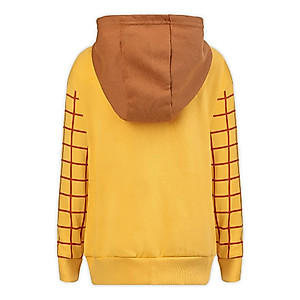 Disney Toy Story Woody or Buzz Lightyear Boys Zip Up Hoodie for Toddler and Little Kids Dark Yellow