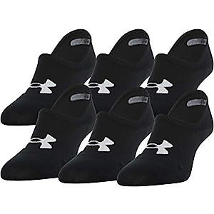 Under Armour Women's Breathe Lite Ultra Low Socks, Multipairs, Black (6-Pairs), Medium