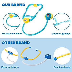 Liberry Doctor Kit for Toddlers 3-5 Years Old, 18-Piece Kids Doctor Bag Pretend Play Toys, Durable Medical Kit with Toy Stethoscope, Blue Doctor Gift for Boys Girls