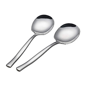 Xowine Stainless Steel Buffet Serving Spoon, 6-Piece Large Serving Spoons